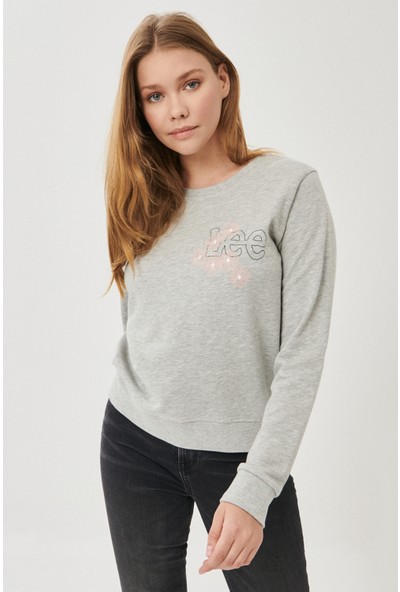 Lee Regular Fit Normal Kesim Sıfır Yaka Sweatshirt