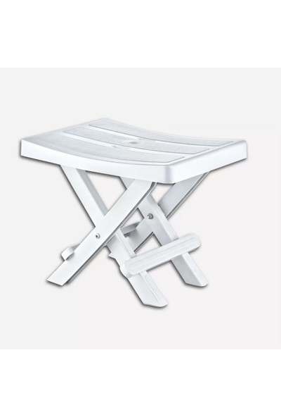 Plastart Beyaz Katlanır Tabure