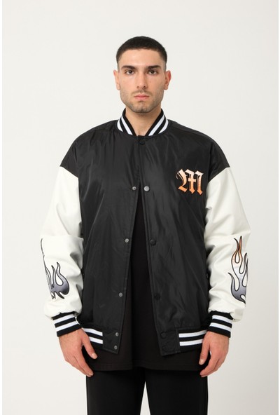 Machinist Clothing Oversize Bomber M.Fire Siyah Mont