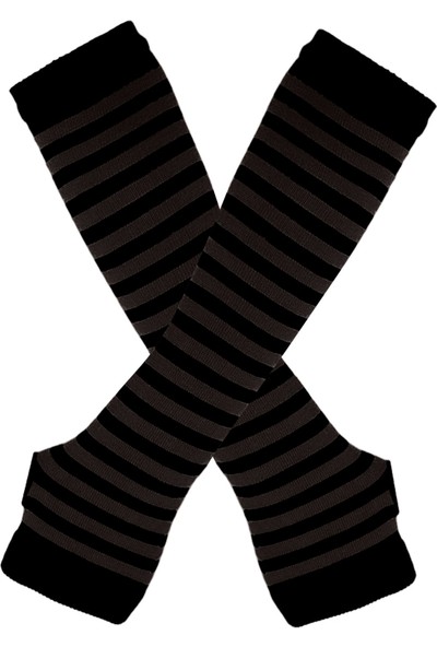 Pasifix Kadın Çizgili Uzun Kol Parmaksız Eldiven (Yurt Dışından)