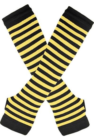 Pasifix Kadın Çizgili Uzun Kol Parmaksız Eldiven (Yurt Dışından)