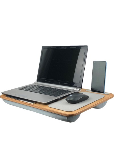 Aldecom Portatif Taşınabilir Minderli Laptop Sehpası Yatak ve Ofis Çalışmak Için Kucak Notebook Sehpası Masa