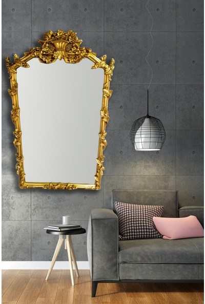 Dekor Aşk Antik Varak Eskitme Duvar Aynası