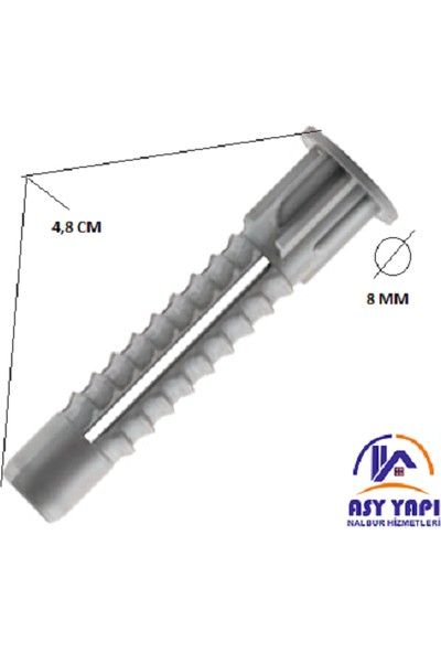 Made Asy Yapı 8 mm Tuğla Boşluk Dübeli 25 Adet