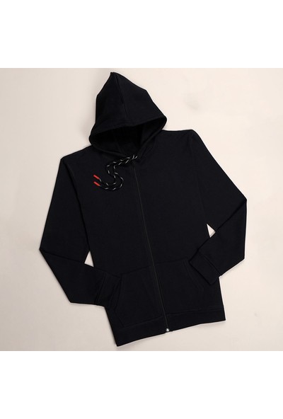 Trendy Passion Fermuarlı Siyah Sweat