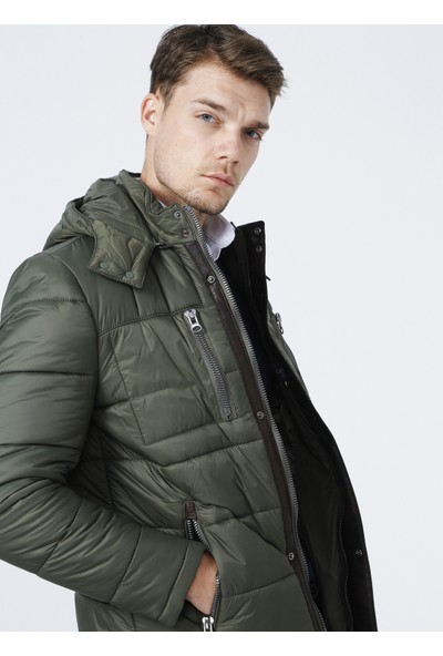 Fabrika Yeşil Erkek Kaban