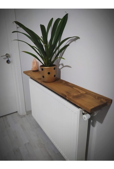 Talas Tozu Masif Ahsap Petek Üstü Duvar Montajsız Tak Çıkar Raf 100 cm