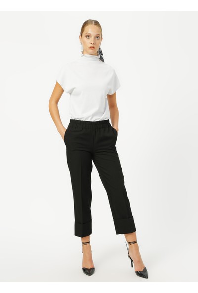 Fabrika Düz Siyah Pantolon