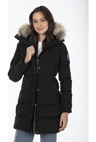 1001 Mont Kadın Siyah Uzun Çıkarılabilir Kürk Kapüşonlu Dolgulu Su Itici Rüzgara Dayanıklı Şişme Mont 8273 1001 Mont Kadın Siyah Uzun Çıkarılabilir Kürk Kapüşonlu Dolgulu Su Itici Rüzgara Dayanıklı Şişme Mont 8273