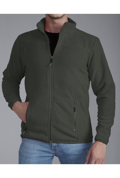 Columbia Haki Fermuarlı Erkek Polar