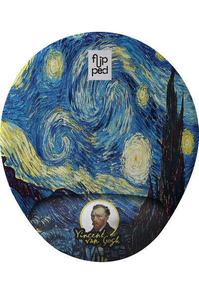 Flipped Van Gogh Bilek Destekli Mousepad