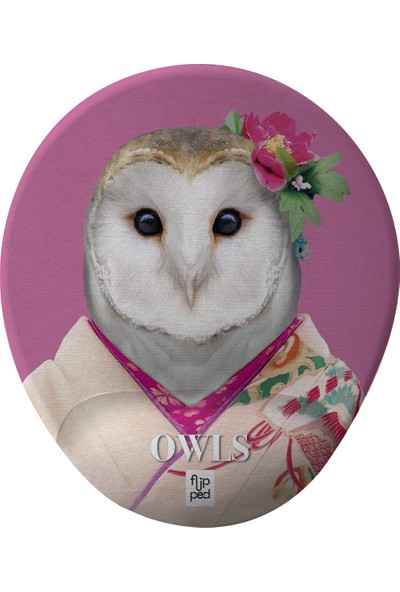 Flipped Owls Bilek Destekli Mousepad