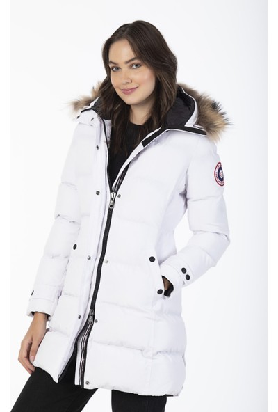 1001 Mont Kadın Beyaz Uzun Çıkarılabilir Kürk Kapüşonlu Dolgulu Su Itici Rüzgara Dayanıklı Şişme Mont 8273 1001 Mont Kadın Beyaz Uzun Çıkarılabilir Kürk Kapüşonlu Dolgulu Su Itici Rüzgara Dayanıklı Şişme Mont 8273