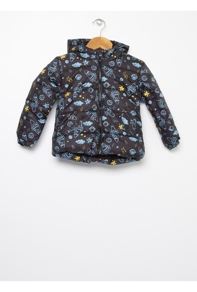 Mammaramma Baskılı Siyah Bebek Mont