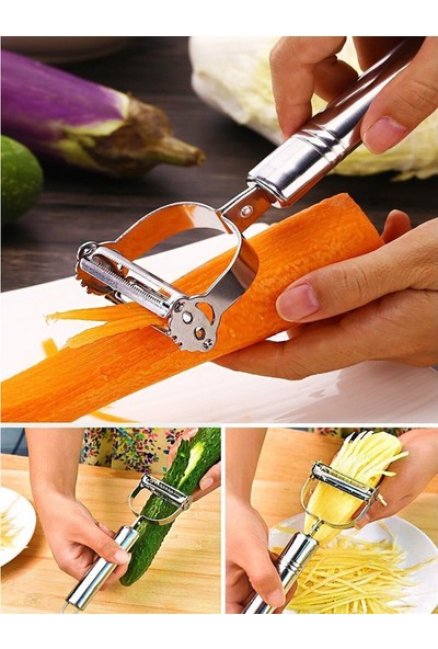 Kitchen Beauty Paslanmaz Çelik Jülyen Soyacak Patates Sebze Soyacağı