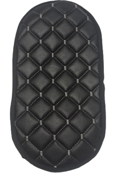 Tegin Renault Megane 4 2016 ve Sonrası Hb Deri Gri Dikişli Kol Dayama Örtüsü