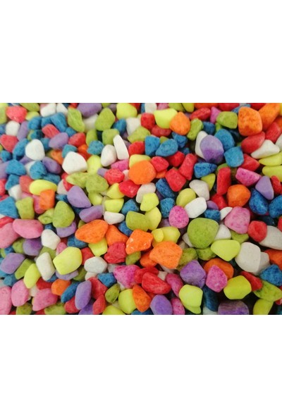 Renkli Çakıl 1 kg 07 x 10 mm