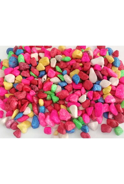 Renkli Çakıl 1 kg Iri 1 x 1,5 cm
