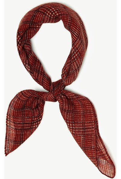 Yargıcı Ekose Desenli Yün Eşarp