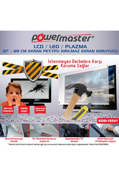 melekstore 27 Pet-Tpu Kırılmaz Ekran Koruyucu