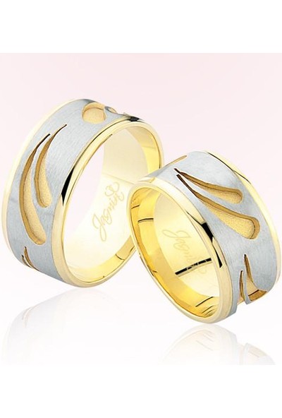 Harem Altın Desenli Altın Alyans 3602