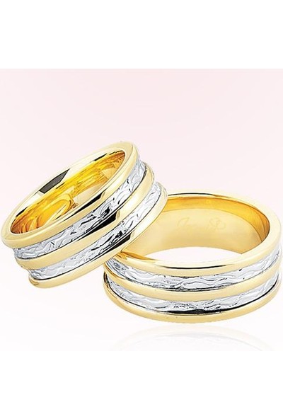 Harem Altın Iki Renkli Altın Alyans 4001