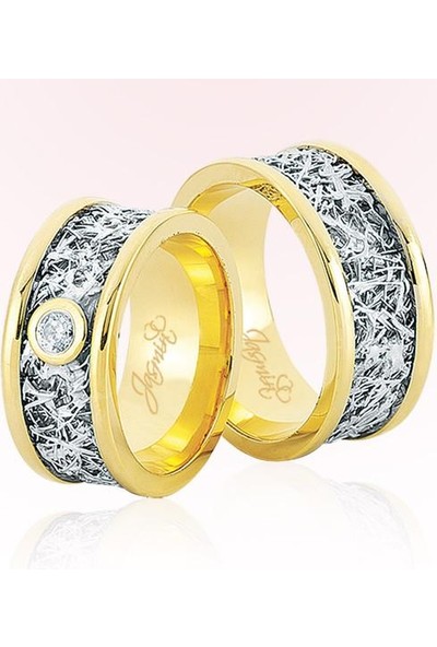 Harem Altın Desenli Altın Alyans 1606-2