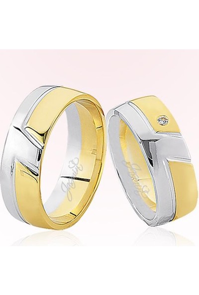 Harem Altın Sarı Beyaz Altın Alyans 2001-2