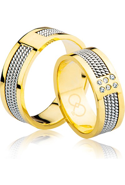 Harem Altın Dört Şeritli Altın Alyans 0701-3