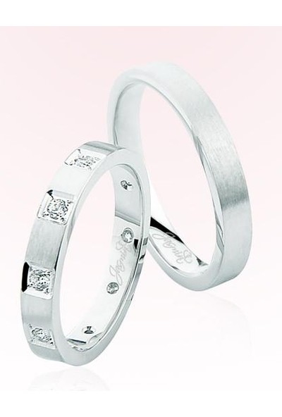 Harem Altın Beyaz Altın Alyans 4601 Harem Altın Beyaz Altın Alyans 4601