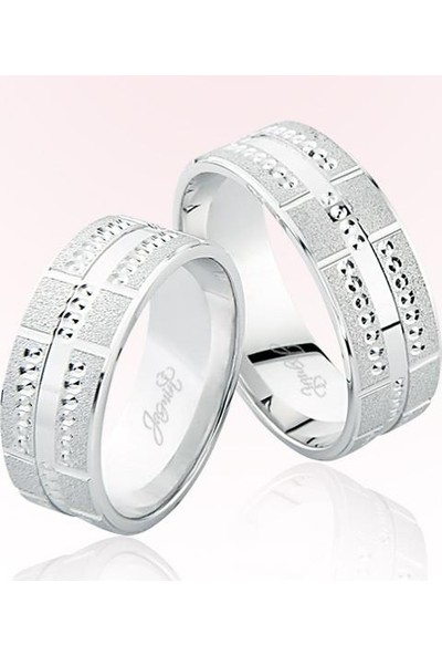 Harem Altın Beyaz Altın Alyans 7004