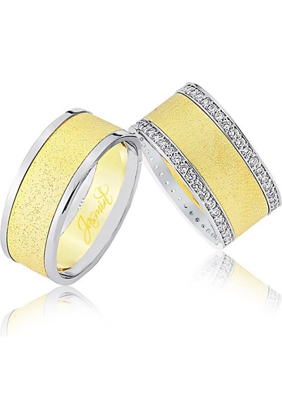 Harem Altın Çift Sıra Taş Altın Alyans 0606-3 Harem Altın Çift Sıra Taş Altın Alyans 0606-3