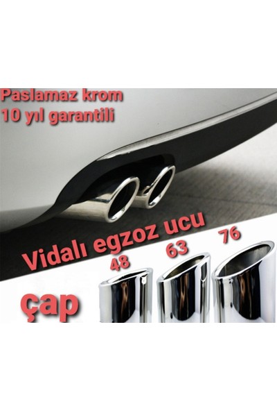 Yed Audi A1 A2 A3 Egzoz Ucu 63 mm Çap 1 Adet