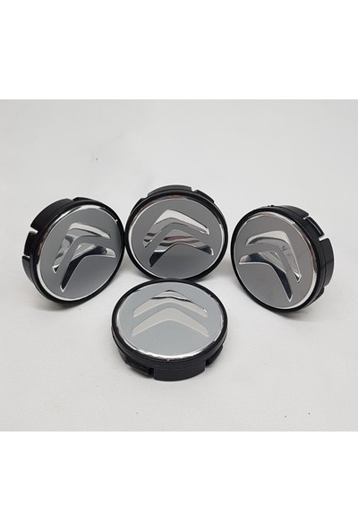 Yed Citroen Jant Göbeği 58/55 55MM Yuva 4'lü Set Silver Çerçeveli Yed Citroen Jant Göbeği 58/55 55MM Yuva 4'lü Set Silver Çerçeveli