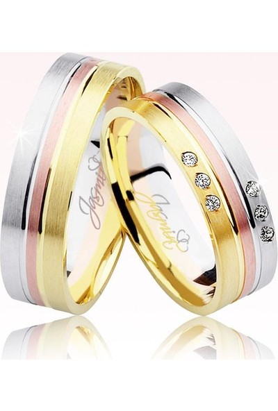 Harem Altın Üç Renk Altın Alyans 1501-1