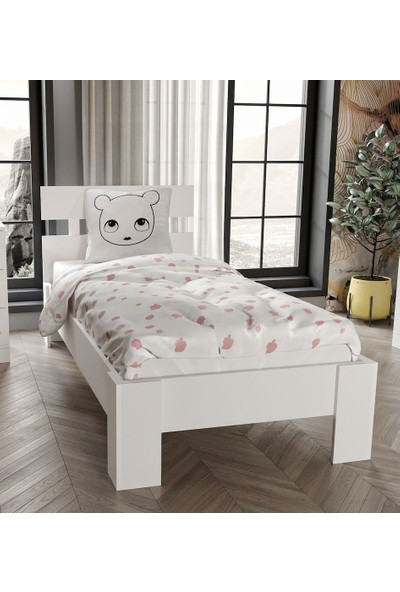 Afilli Günce Tek Kişilik Karyola Tamamı Mdf Beyaz