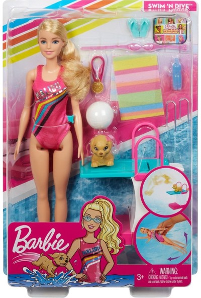 Barbie Yüzücü Oyun Seti