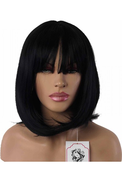 Aytuğ Peruk Isıya Dayanıklı Sentetik Peruk - Siyah SS133 / 1