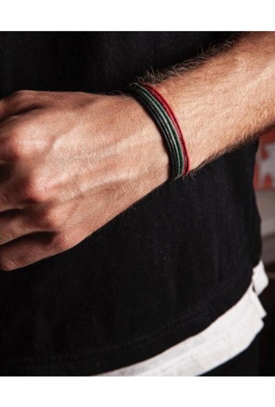 Daphne Store Klaın Ip Bileklik Siyah,kırmızı,yeşil Daphne Store Klaın Ip Bileklik Siyah,kırmızı,yeşil