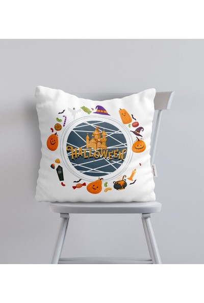 Bk Gift Halloween Tasarımlı Yastık-4 Bk Gift Halloween Tasarımlı Yastık-4