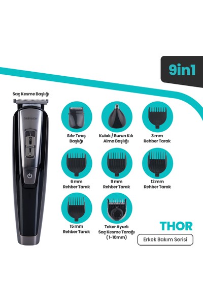 Goldmaster Thor Kablolu Kablosuz Islak Kuru 9 In 1 Erkek Bakım Seti GM-9114 Goldmaster Thor Kablolu Kablosuz Islak Kuru 9 In 1 Erkek Bakım Seti GM-9114