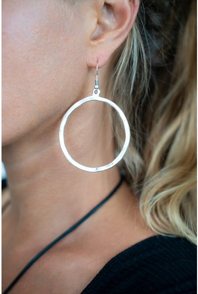 Kutcha Accessories Kadın Gümüş Kaplama Halka Küpe