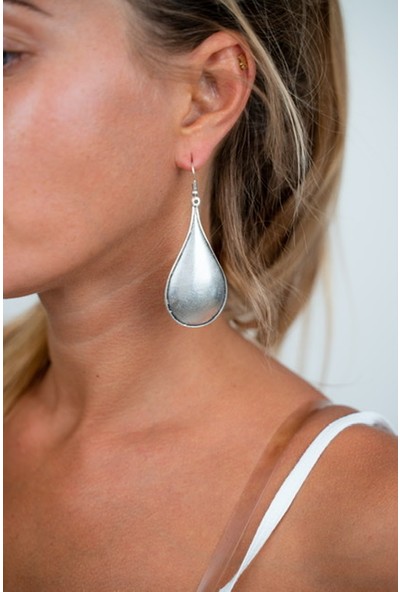 Kutcha Accessories Kadın Gümüş Kaplama Damla Küpe