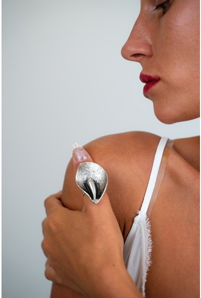 Kutcha Accessories Kadın Gümüş Kaplama Yüzük