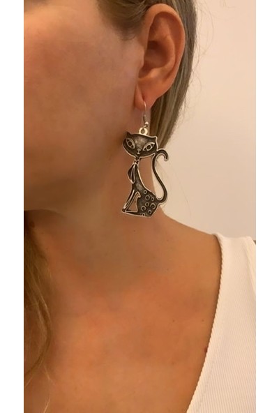 Kutcha Accessories Kadın Gümüş Kaplama Otantik Küpe