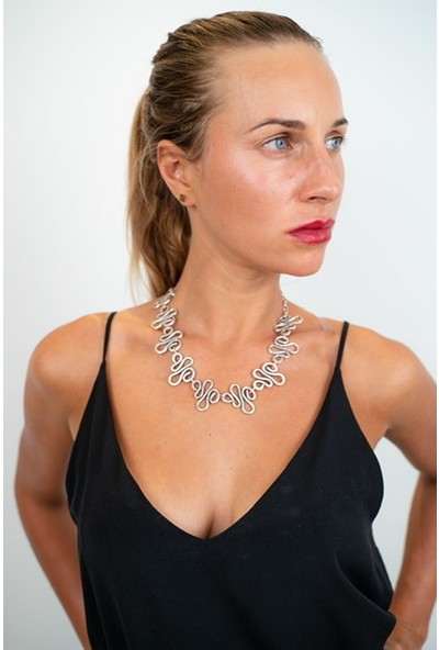 Kutcha Accessories Kadın Gümüş Kaplama Tasarım E