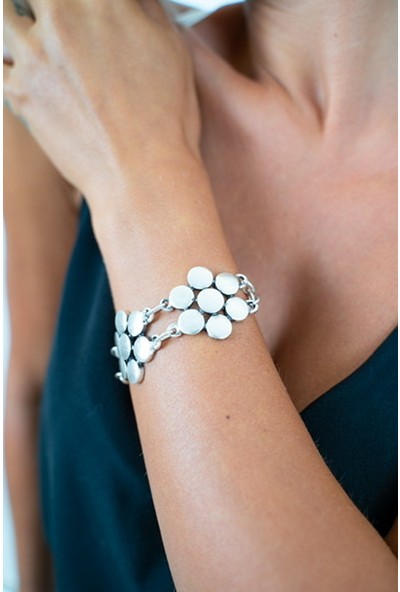 Kutcha Accessories Kadın Gümüş Kaplama Modern Bileklik