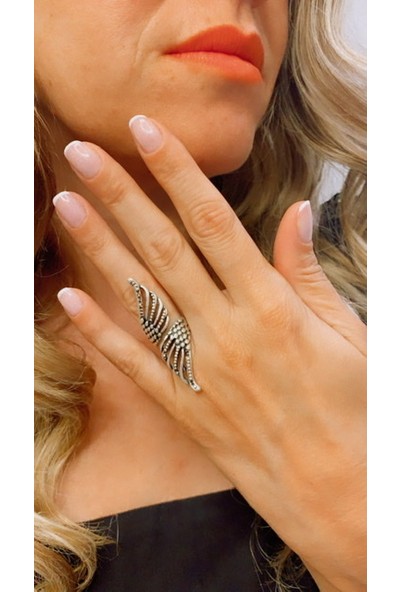 Kutcha Accessories Kadın Gümüş Kaplama Yüzük