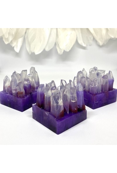 Natuur Collection 1881 Ametist No:3 Naturel Kesim 3'lü Incir & Yağmur Ormanı Kokulu El Yapımı Lüks Dekoratif Sabun