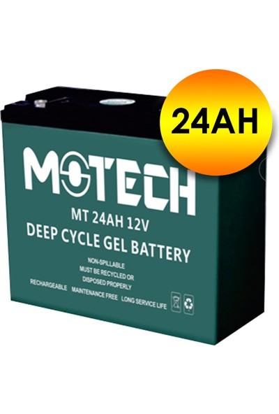 Motech 24 AH Amper 12 V Jel Akü Motech 24 AH Amper 12 V Jel Akü